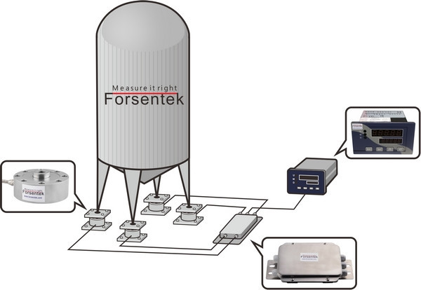 Vessel weighing system for vessels and tanks