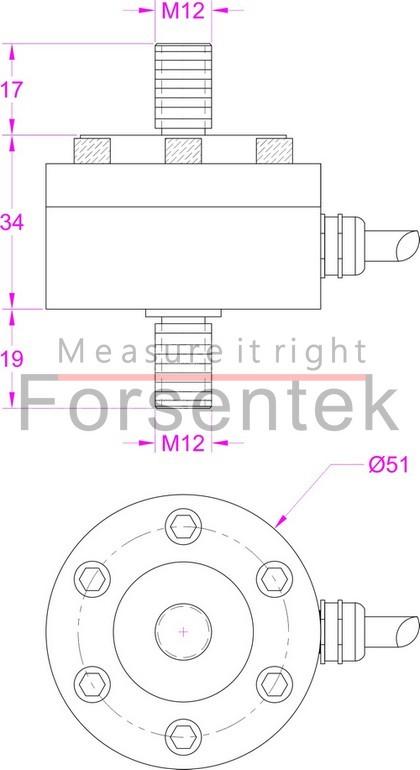 Tension force sensor 10KN tension force transducer 10KN