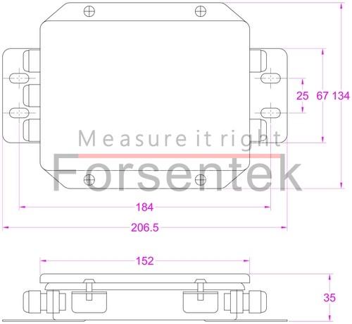 Stainless steel 4-channel load cell junction box for 4 load cells