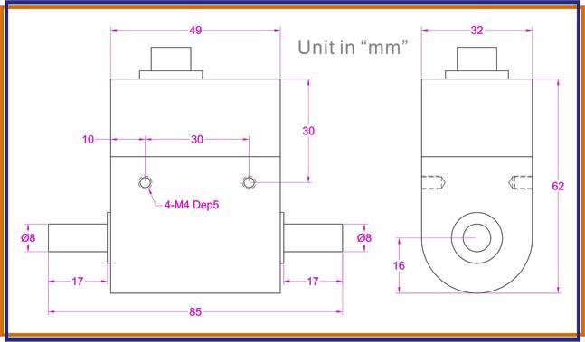 Rotating shaft torque measurement device Dynamic torque measurement sensor
