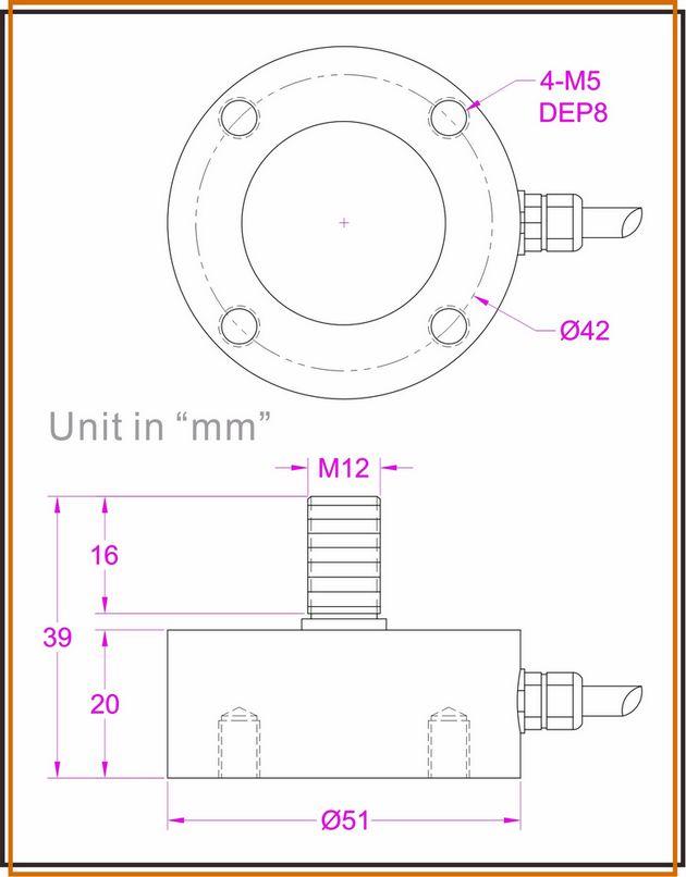 Rod end compression load cell 100kg 200kg 300kg 500kg 1000kg 2000kg