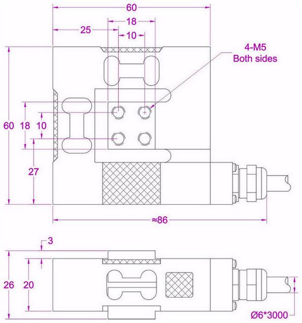 Triaxial Force Sensor 500N Triaxial Load Cell 50kg Tri-axis Force ...