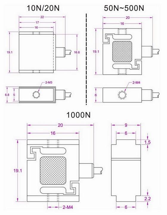 Miniature s type load cell 5kg 10kg 20kg 30kg 50kg S-beam load cell