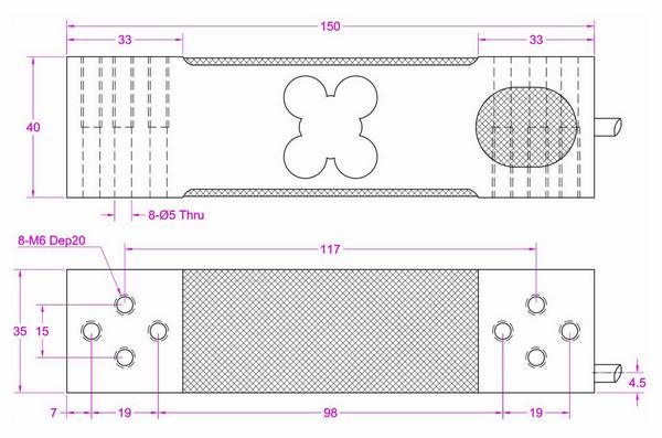 Off Center Load Cell 60kg 100kg 200kg 300kg Platform Sizes Up To 400x400mm