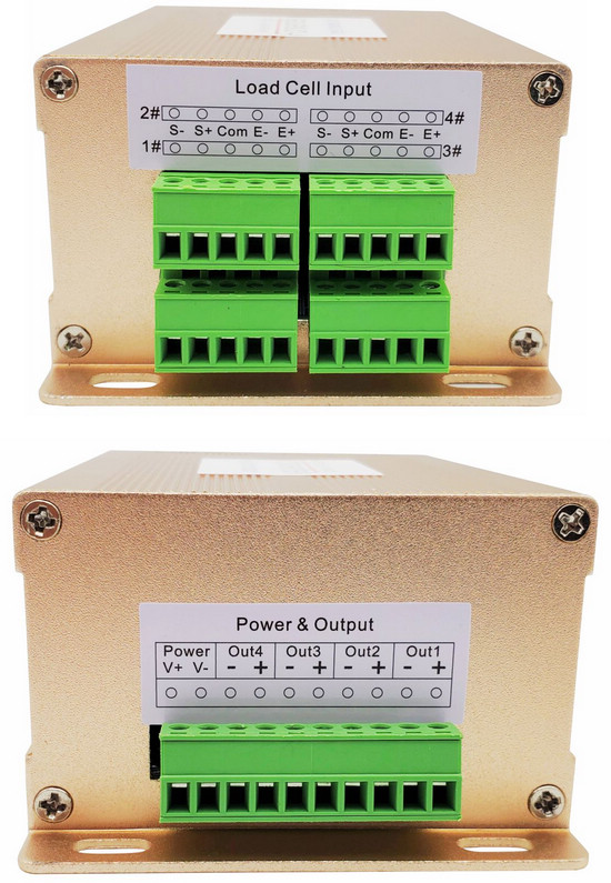 4 channel signal amplifier 4-20mA 0-5V for multiple load cells