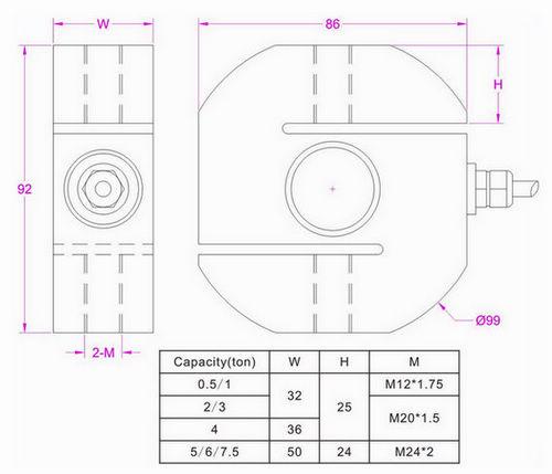 Traction Force Sensor 5kN Traction Load Cell 10kN Traction Force ...