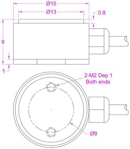 Miniature force sensor 10N/20N/50N/100N/200N Small size flat load cell ...
