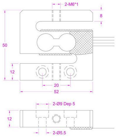 S Type Loadcell 2kg 5kg 10kg 20kg 30kg 50kg Tension Load Cell With M6 ...