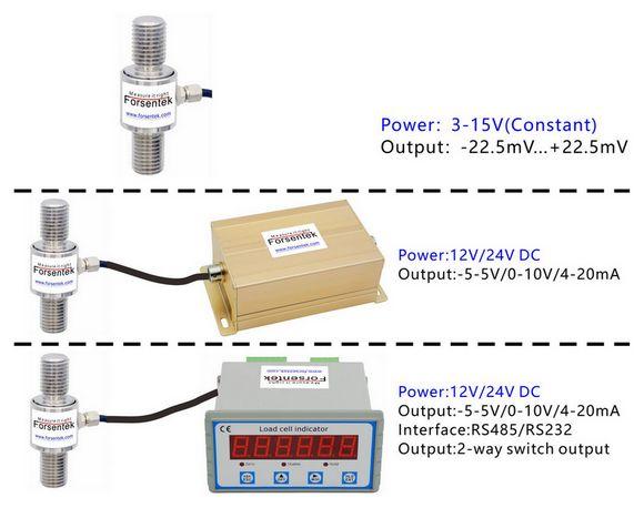 M12 Threaded Compression Force Transducer 10kN Thrust Measurement 20kN