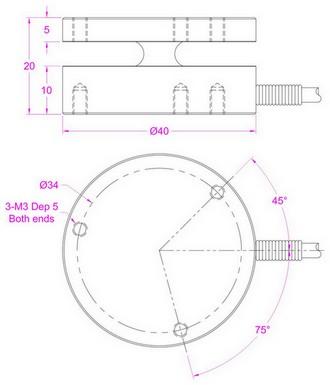 Thrust Load Cell 1000kg 500kg 200kg 100kg 50kg 20kg Thrust Force ...