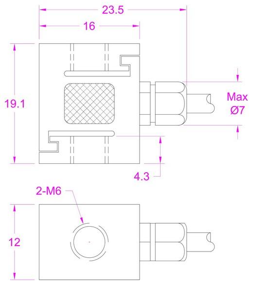 M6 Threaded Tension Load Cell 200kg 100kg Pull Load cell 50kg 20kg 10kg