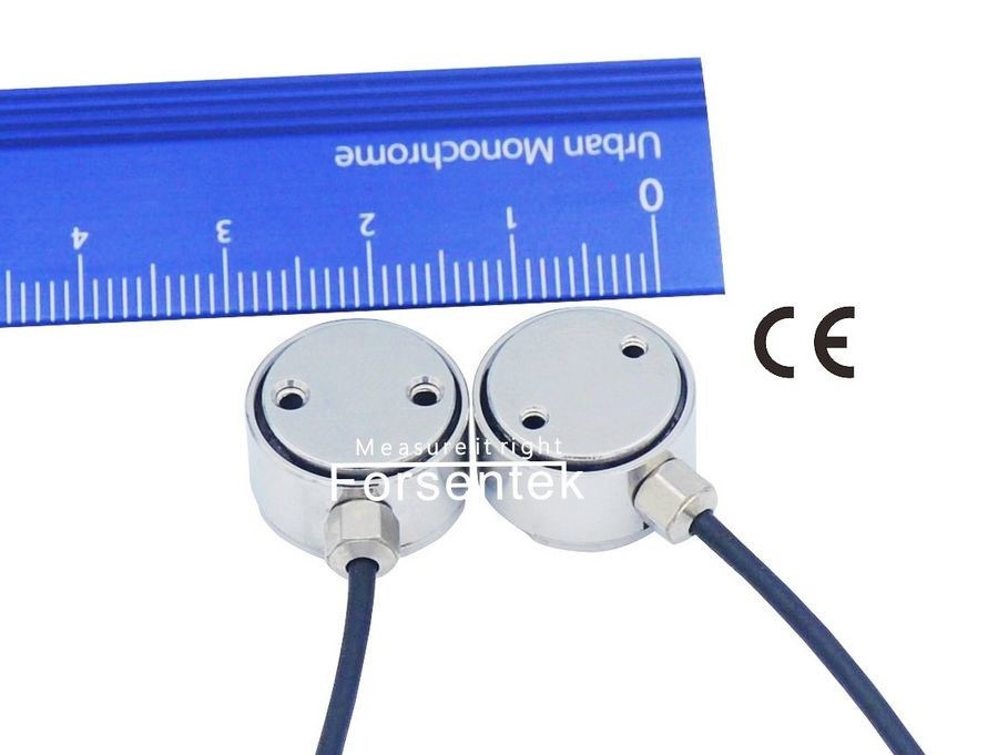 Micro Compression Force Transducer 2lb Flanged Load Cell 5lb Column ...